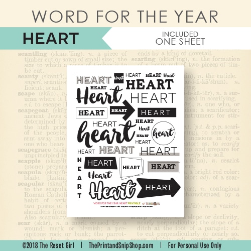 Word for the Year >> Heart