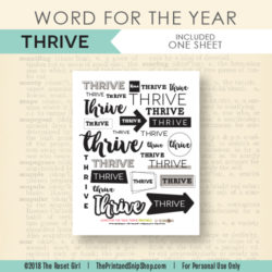 Word for the Year >> Thrive