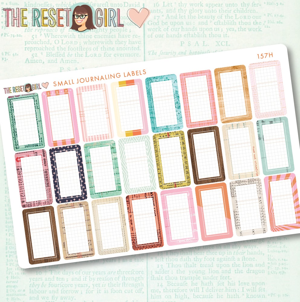 Small Journaling Labels - The Reset Girl