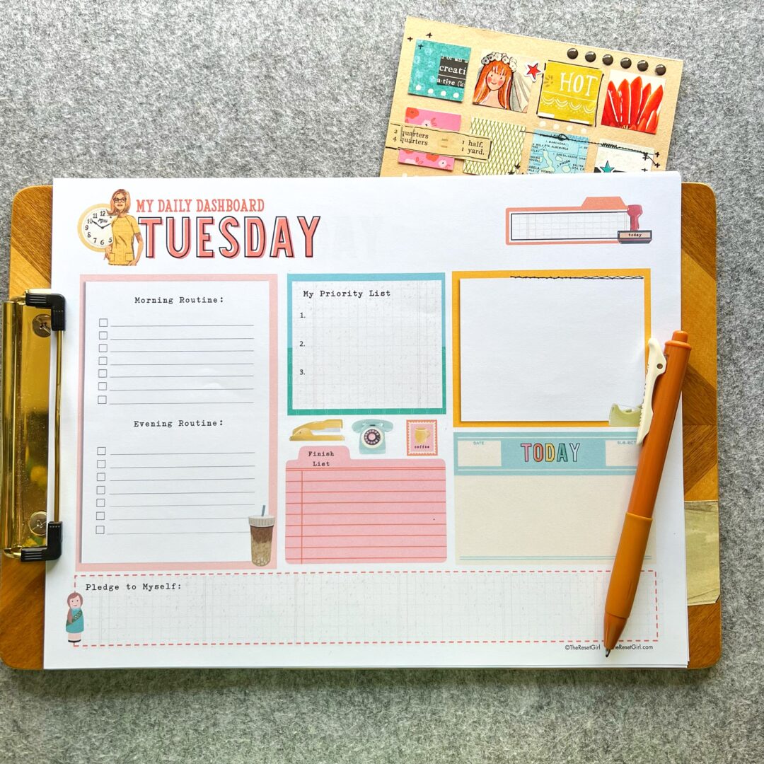 My Daily Dashboards – Printable Planner Sheets: Girl Friday Edition