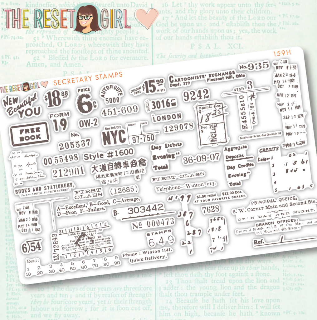 Secretary “Stamp” Stickers - The Reset Girl
