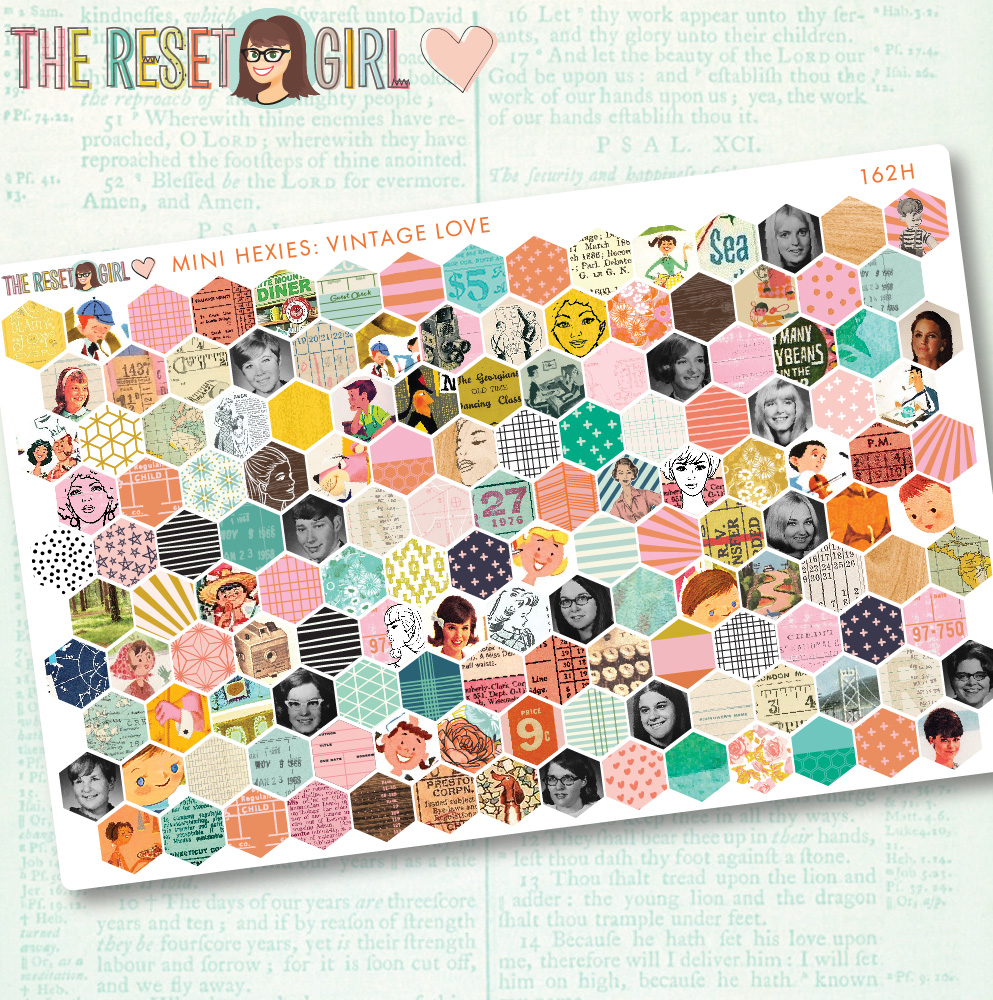 Mini Hexies: Vintage Love - The Reset Girl