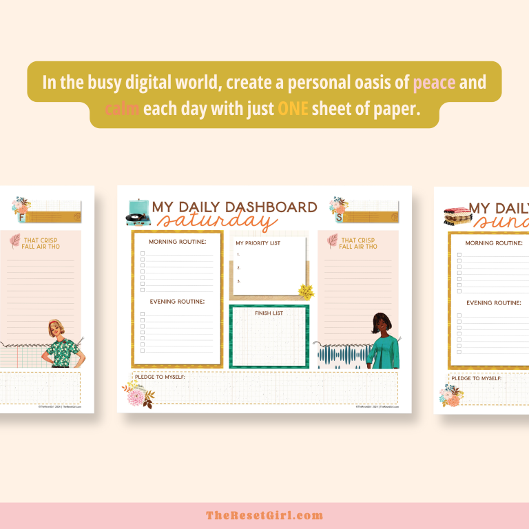 My Daily Dashboards – Printable Planner Sheets: Forever Fall