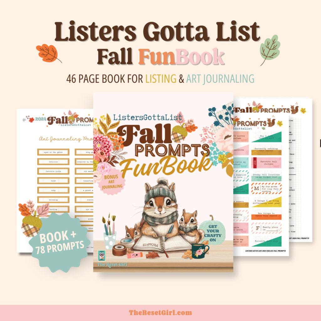 Listers Gotta List Deluxe Fall Prompts WITH FUNBOOK! - The Reset Girl